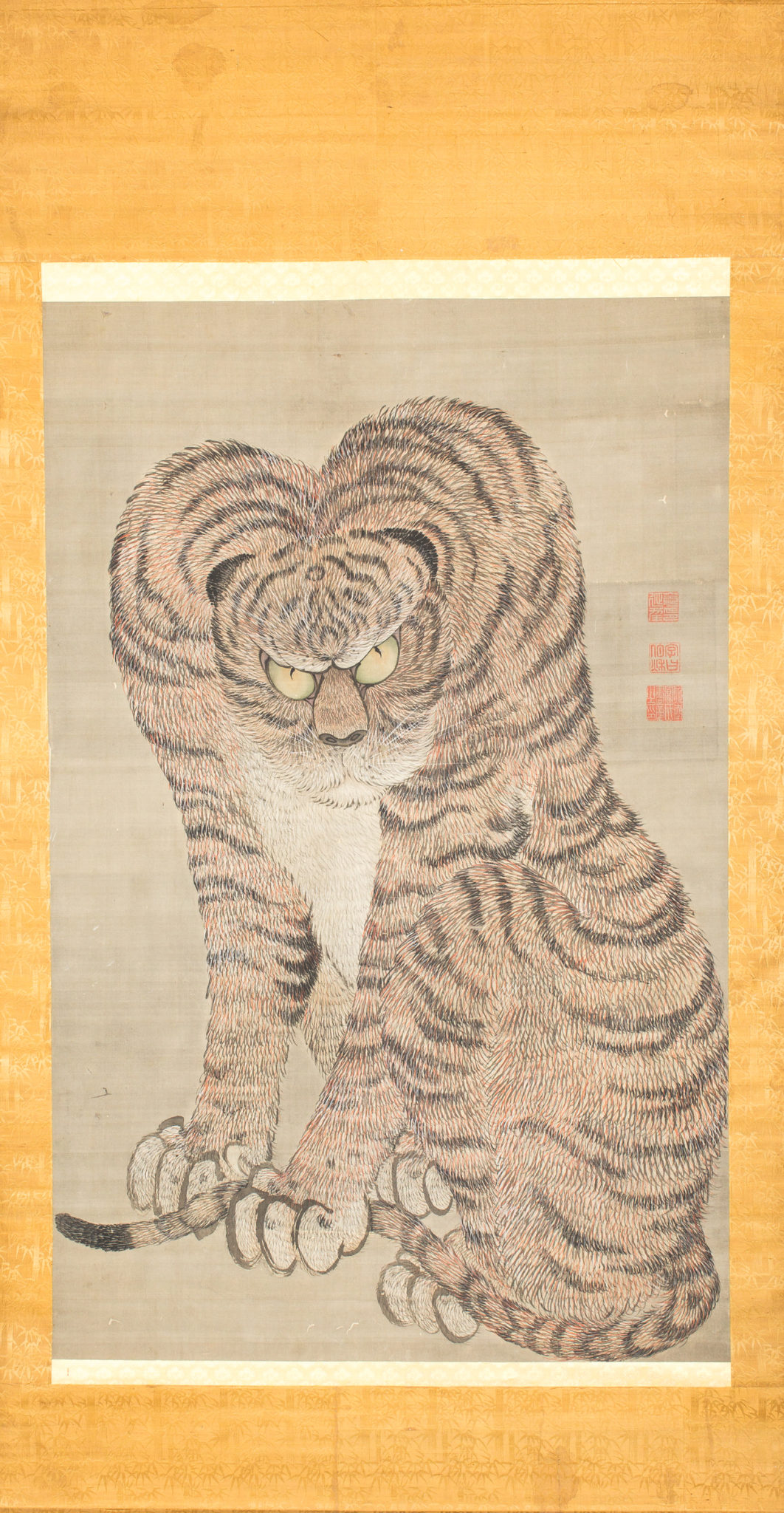 Large Japanese Scroll of a Tiger - Naga Antiques