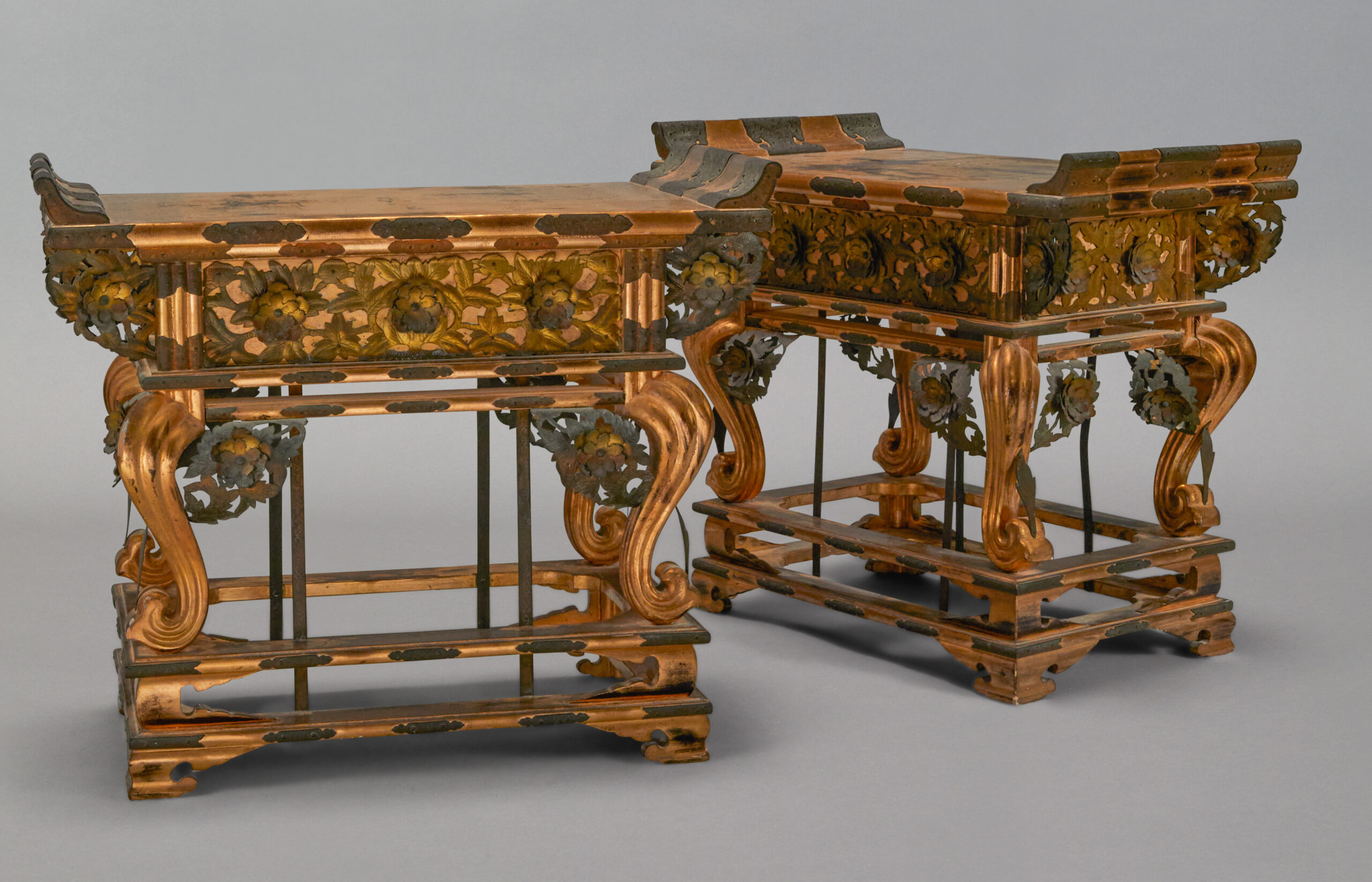 Pair of Rare Temple Stands - Naga Antiques