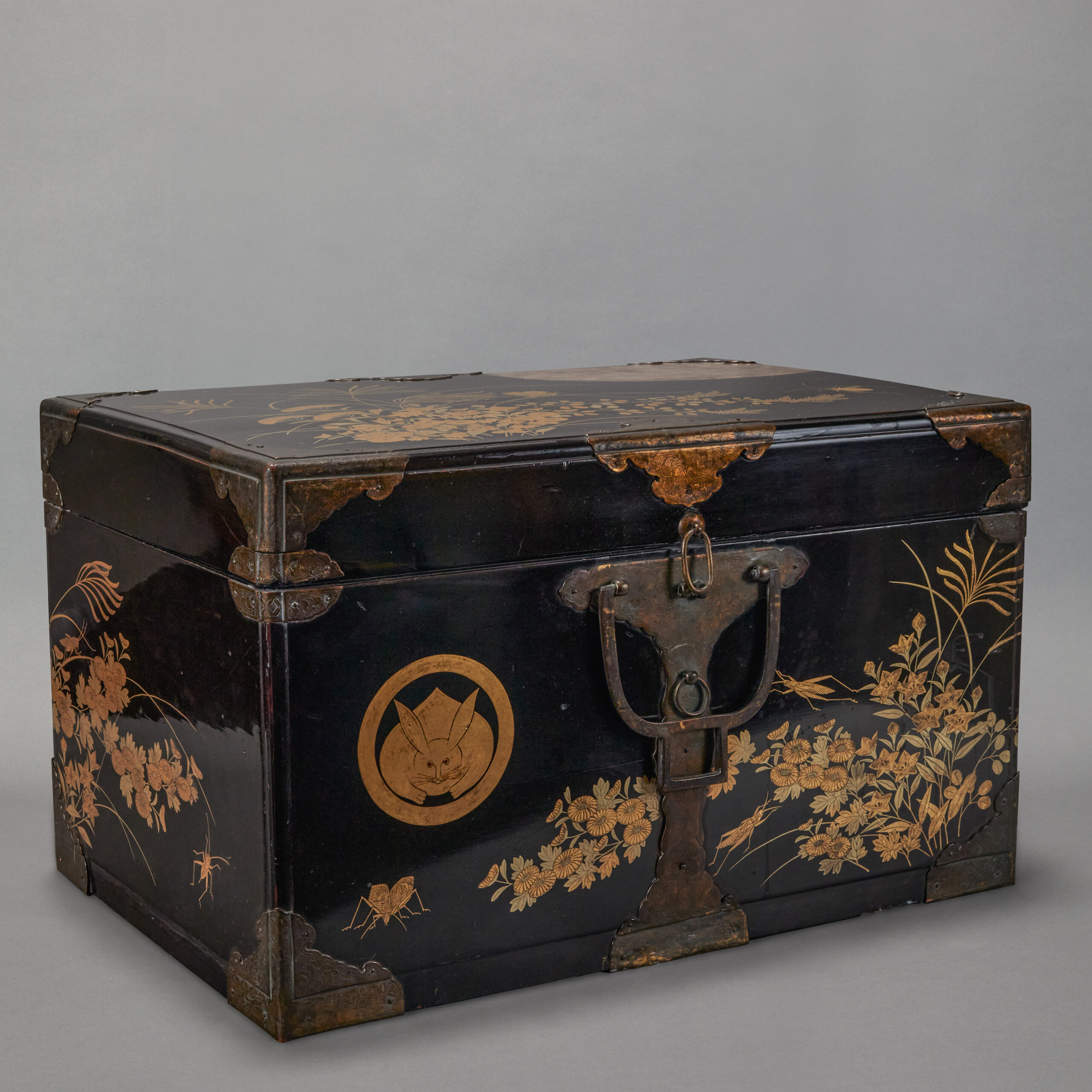 Black Lacquer Trunk - Naga Antiques