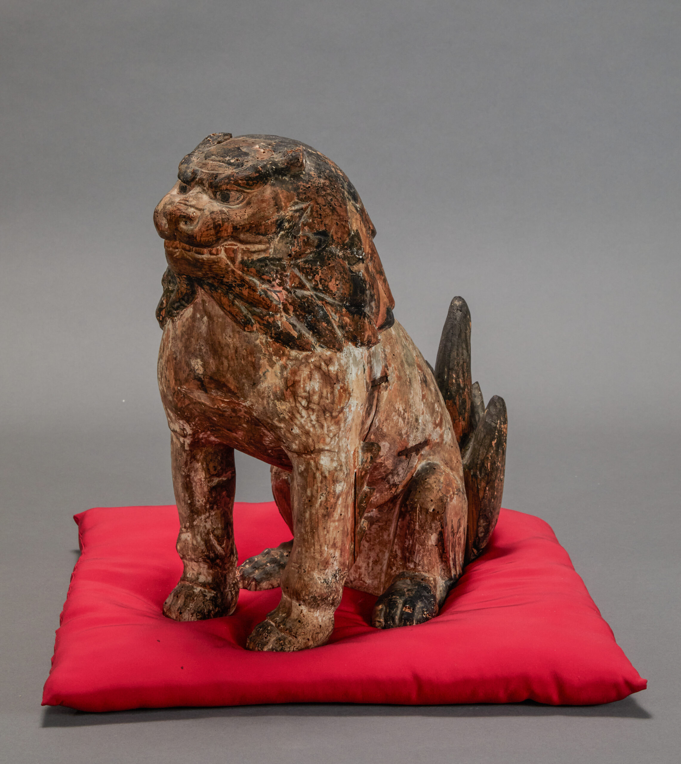 Early Japanese Sculpture of Koma-Inu (Korean Dog) - Naga Antiques