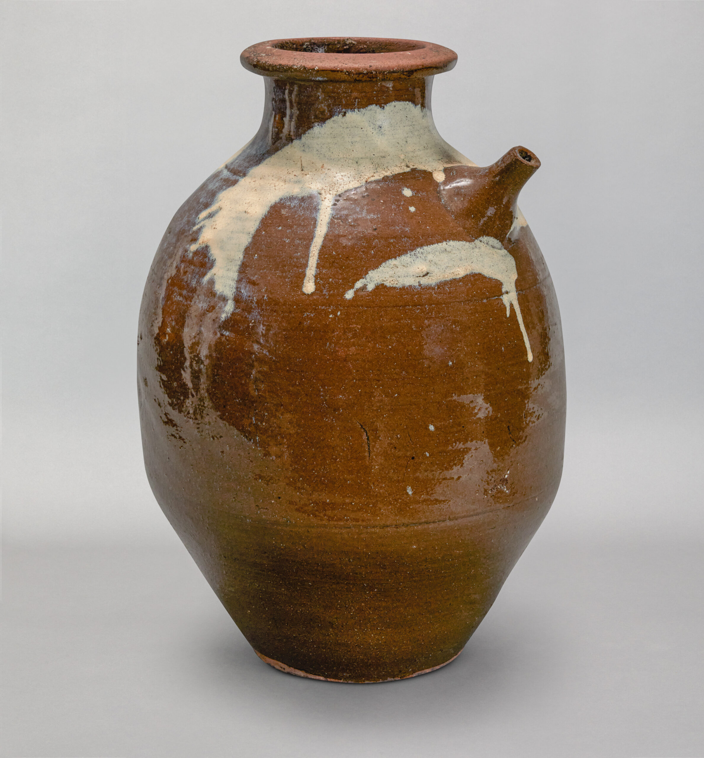 Small Tamba Wine Pot with Pouring Spout - Naga Antiques