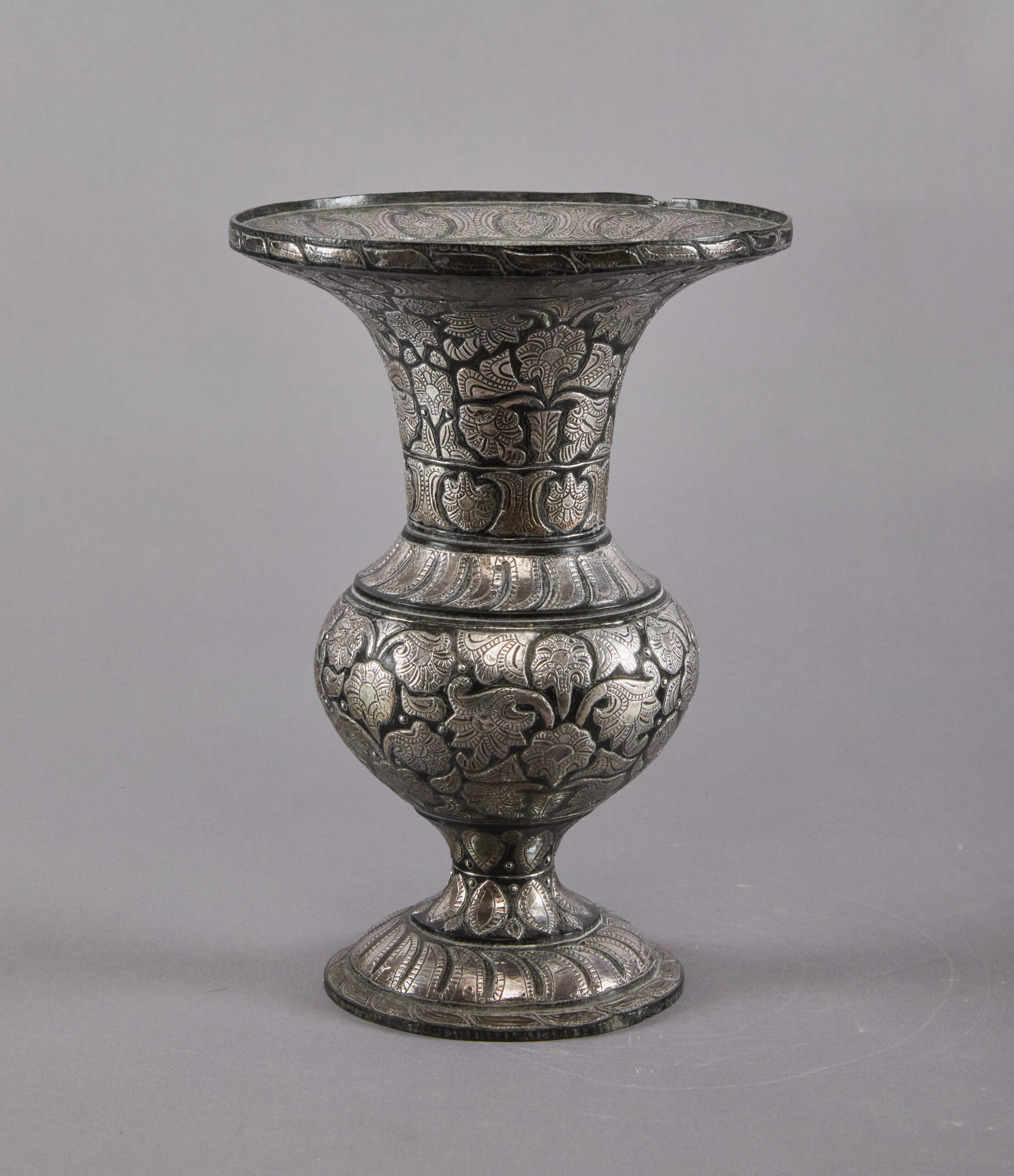 Indian Bidri-Ware Vase - Naga Antiques