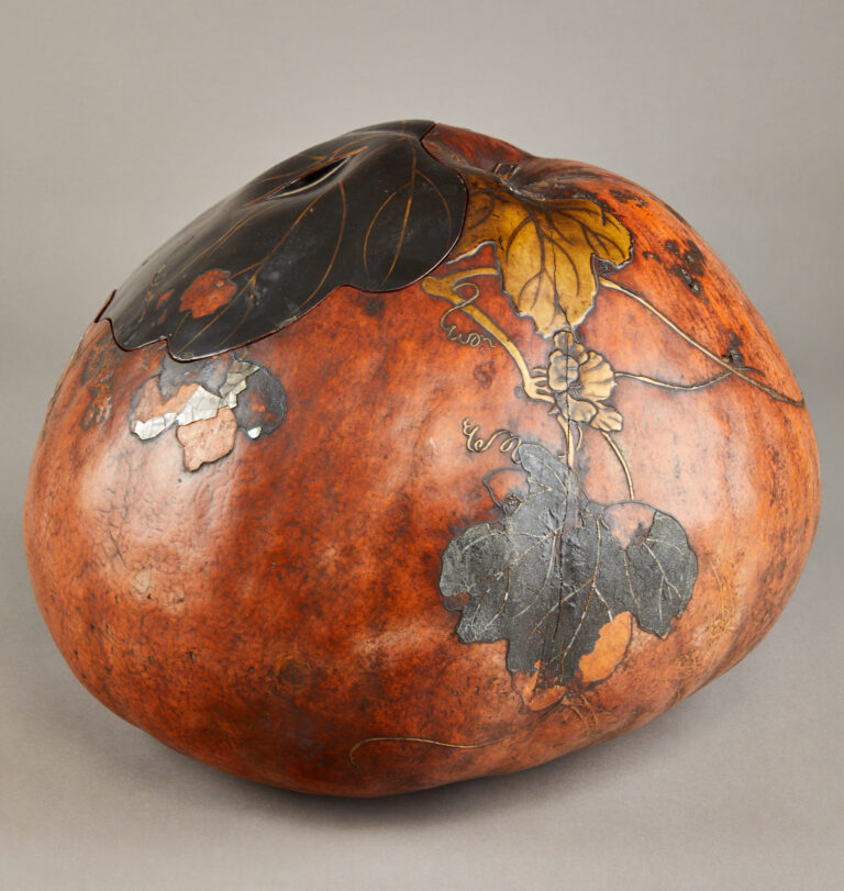 Lacquered Gourd Container with Lid - Naga Antiques